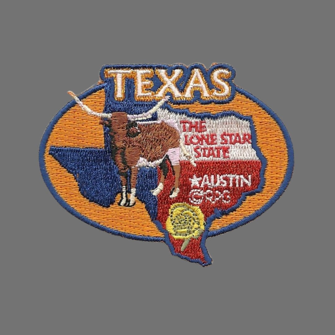 Texas Patch – TX State Travel Patch Souvenir Applique 3" Iron on the ...