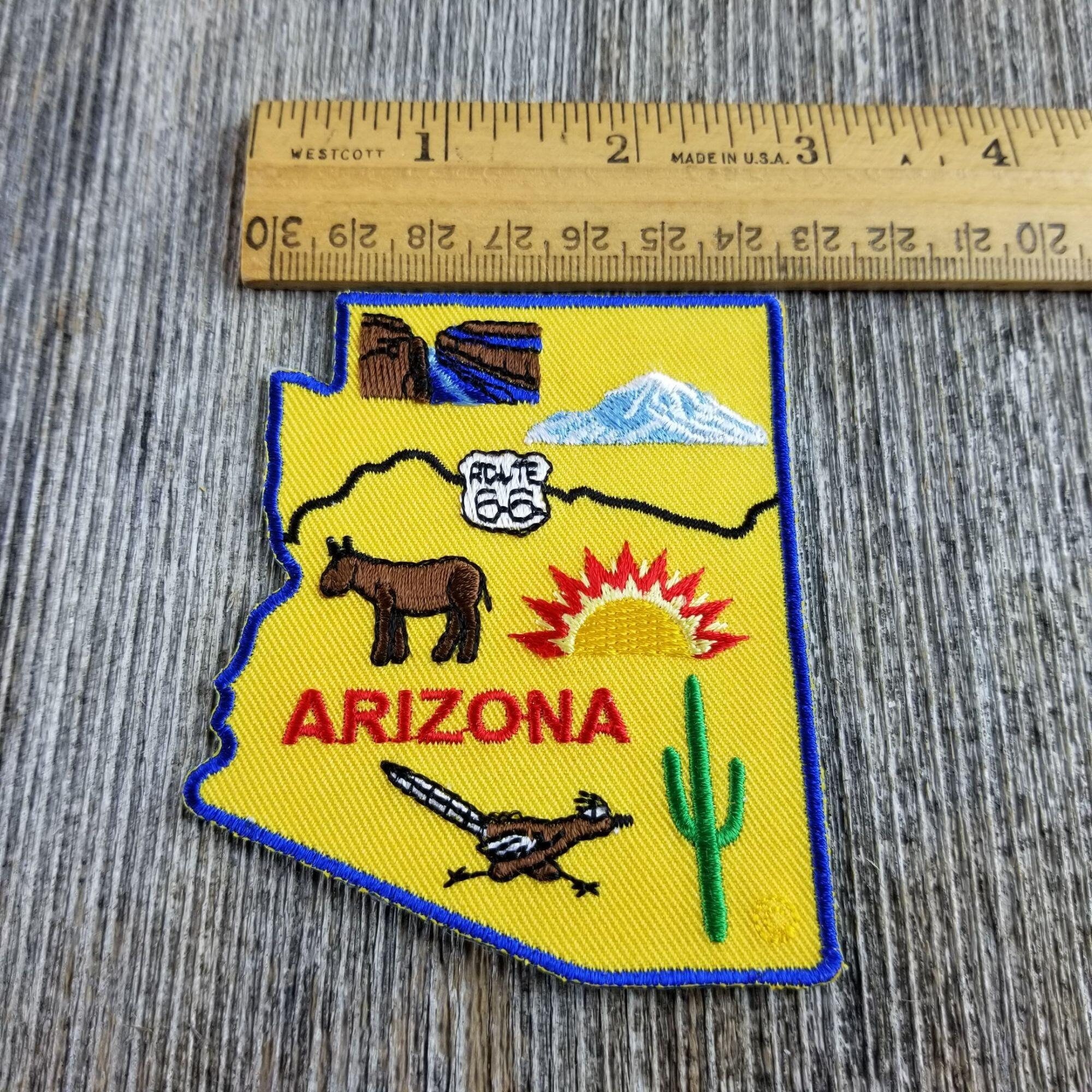 Arizona Patch Grand Canyon Cactus Route 66 Roadrunner | Etsy