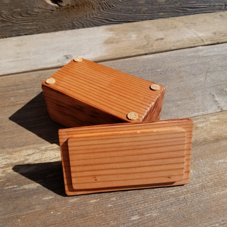 Wood Box Redwood Rustic Handmade California Redwood Jewelry | Etsy