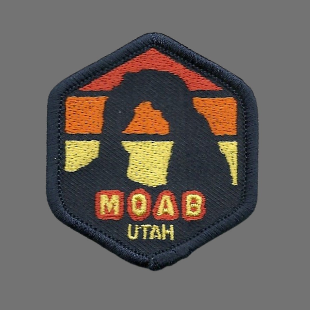 Utah Patch – Moab UT – Arches National Park – Travel Patch Iron on – UT Souvenir Patch – Retro ...