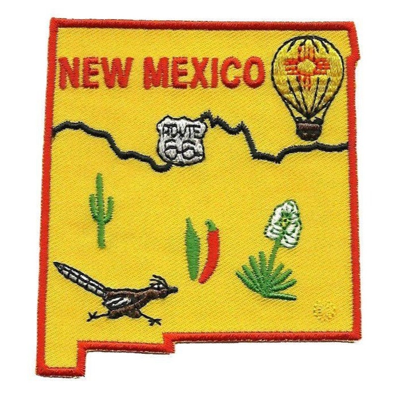 New Mexico Patch State Shape Roadrunner New Mexico | Etsy
