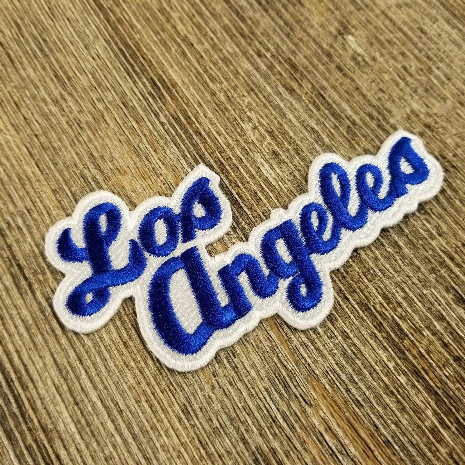 Los Angeles Patch Script Blue and White Travel Patch Iron - Etsy