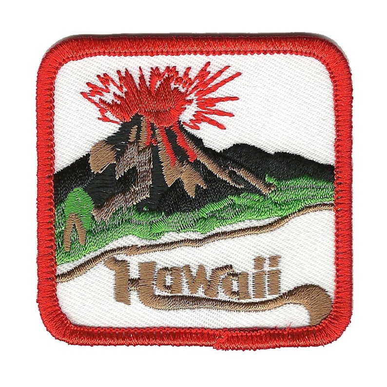 Hawaii Patch Iron on Hawaiian Islands Hawaii Volcano - Etsy
