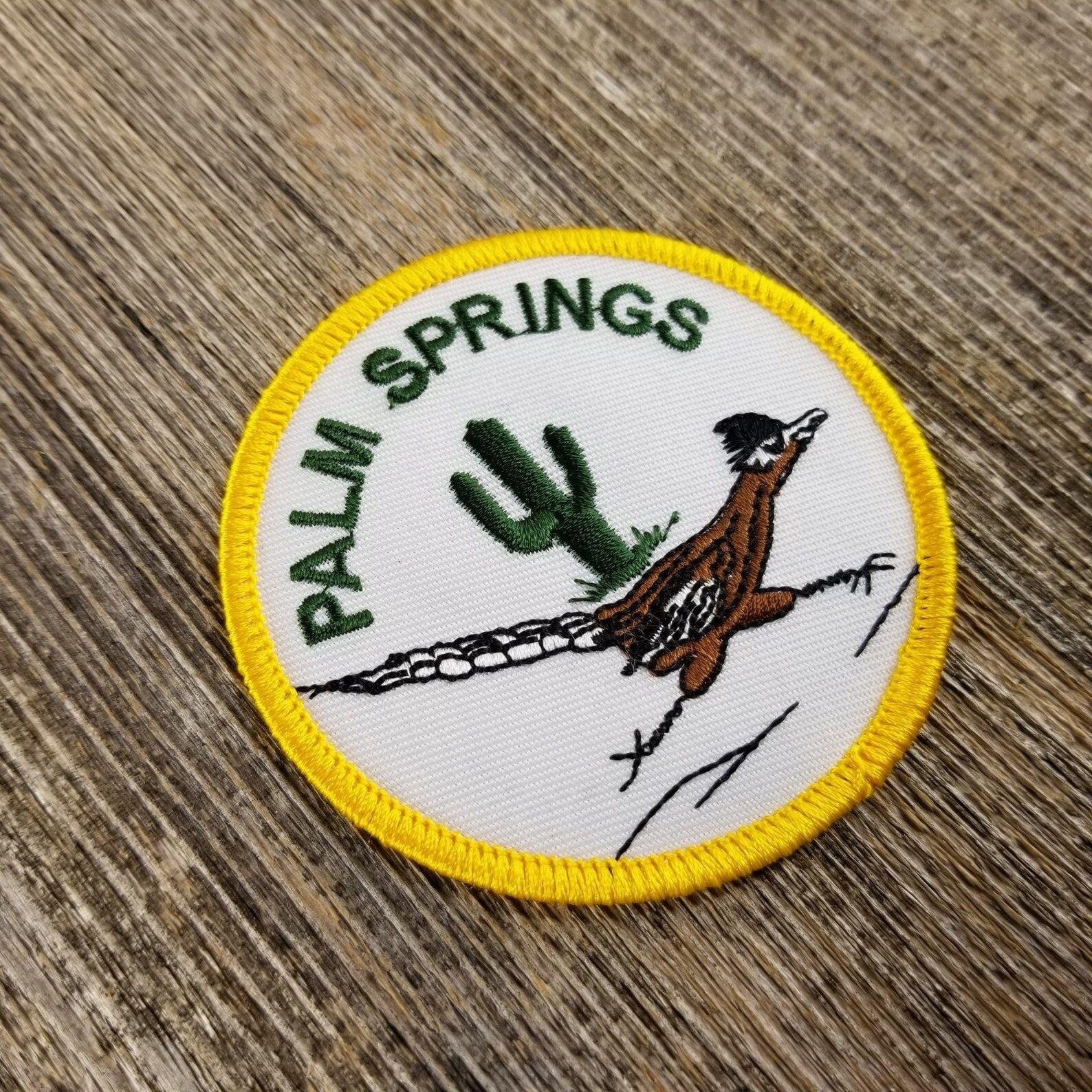 Palm Springs California Iron on Patch Roadrunner California - Etsy