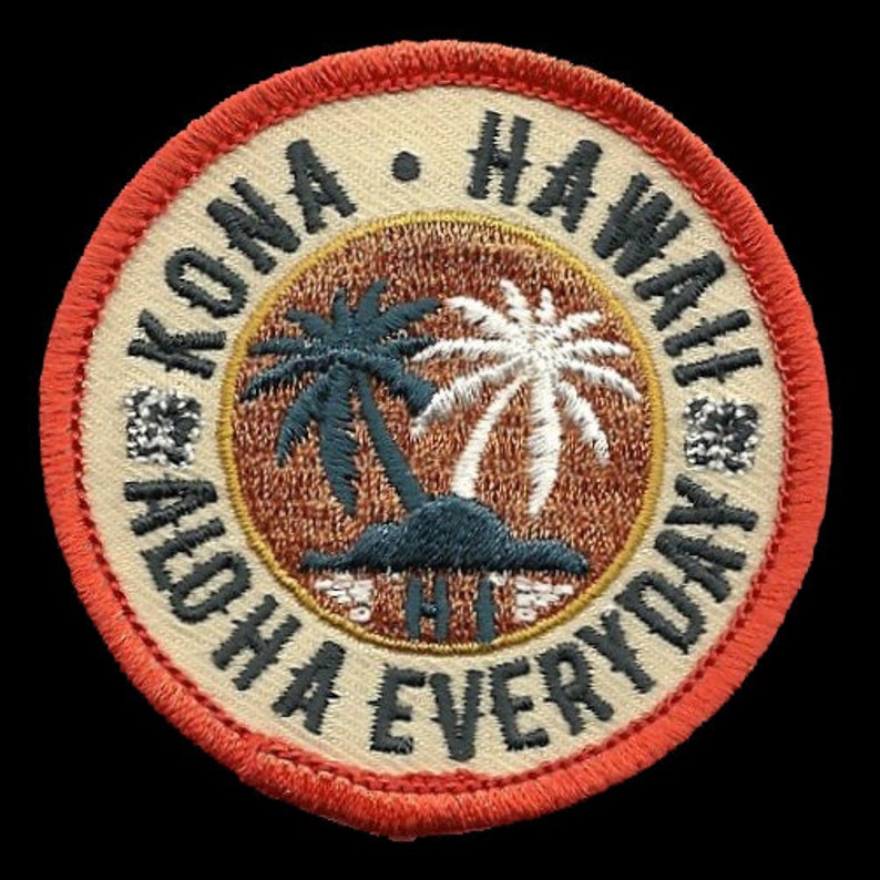 Hawaii Patch Kona HI Souvenir Aloha Everyday Travel Patch - Etsy