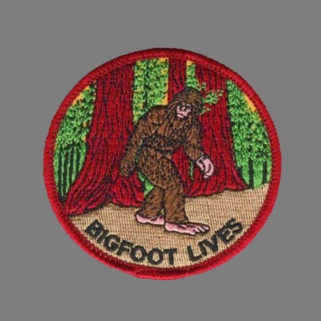 Bigfoot Lives Patch Iron on Sasquatch Forest Souvenir 2.5″ California ...