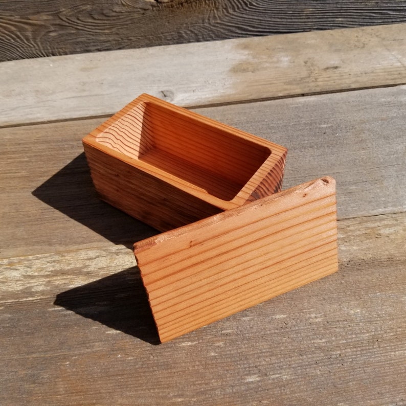 Wood Box Redwood Rustic Handmade California Redwood Jewelry | Etsy