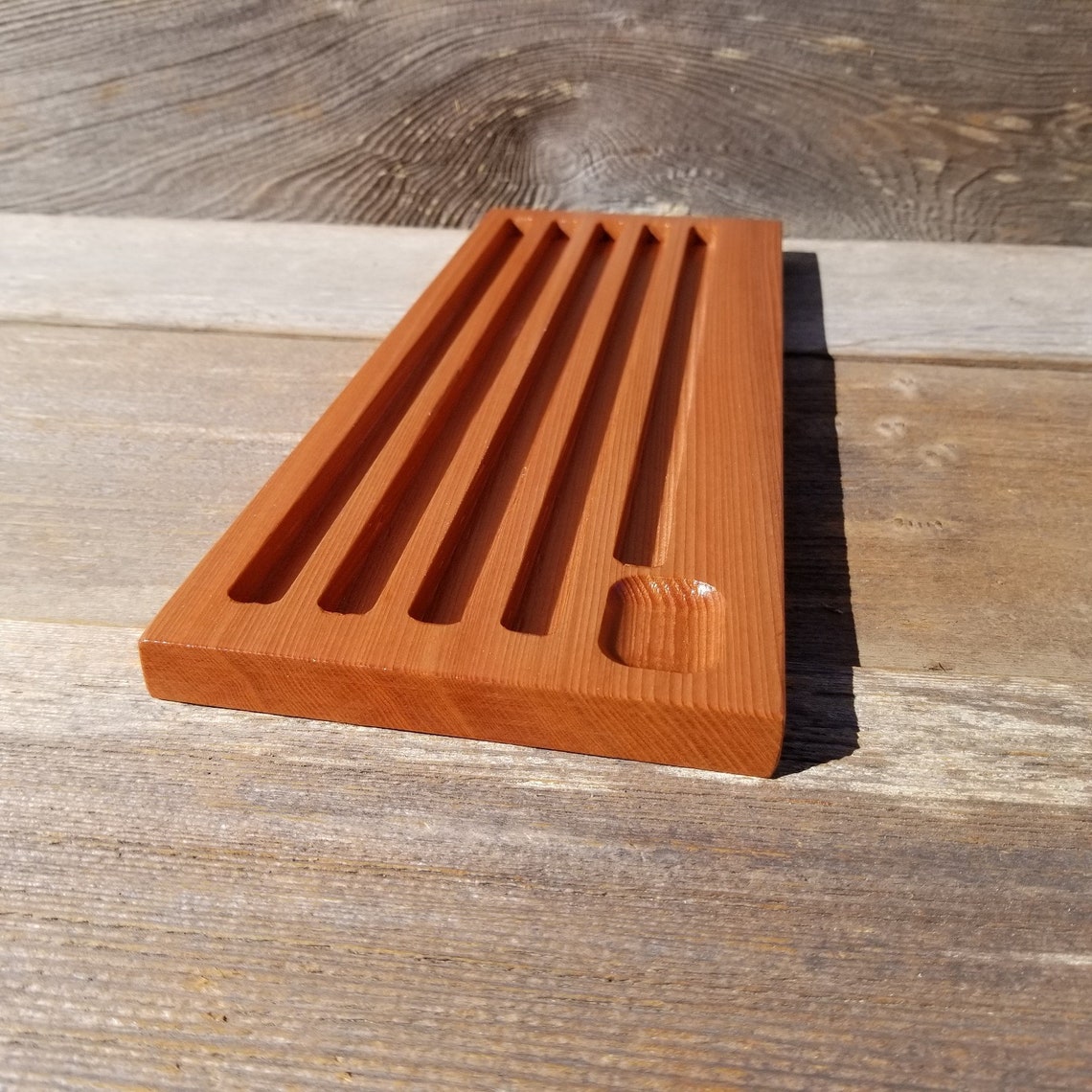 Domino Rack Tray Holder Holds 25 Dominoes Game California Redwood ...