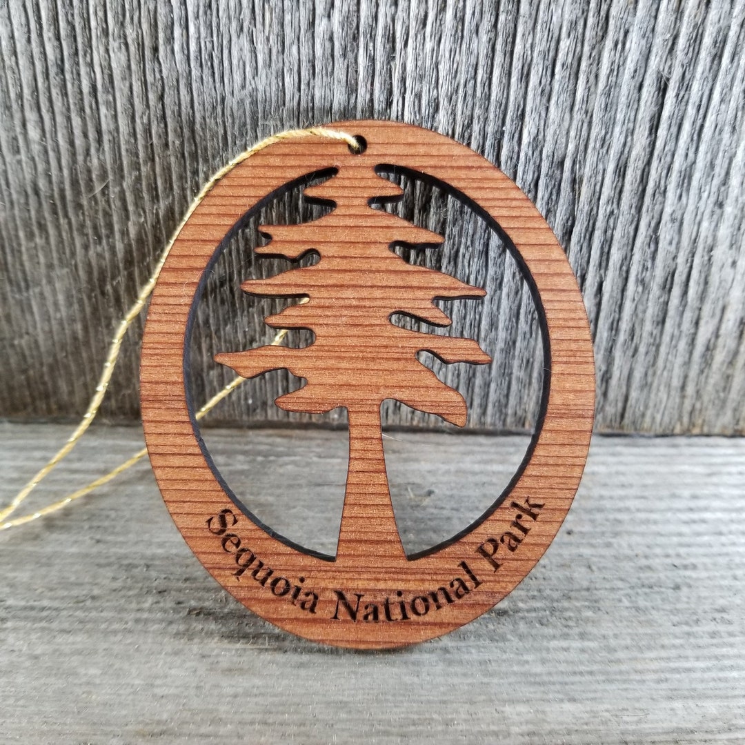 Sequoia National Park Big Tree Cutout Ornament Handmade in USA Souvenir ...