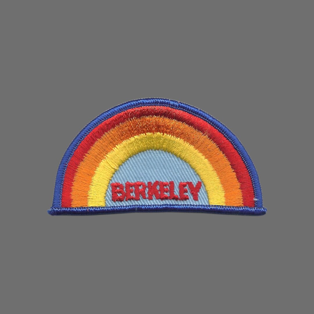 Vintage Berkeley Rainbow With Dark Blue Border Embroidered Patch SEW On ...
