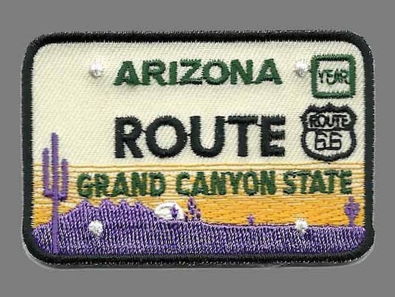 Route 66 Arizona Patch Grand Canyon State License Plate | Etsy
