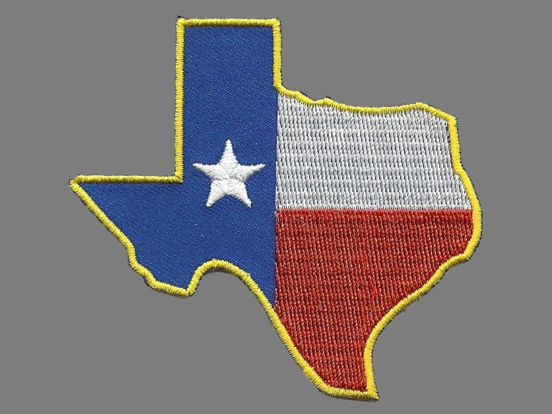 Texas Patch – TX Flag State Shape – Lonestar – Texas Souvenir – TX ...