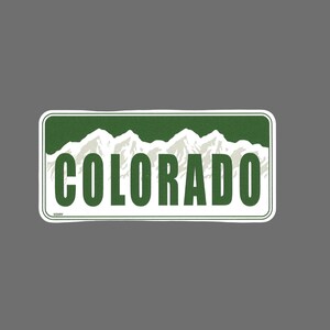 Colorado License Plate Decal – Colorado Decal - CO Travel Sticker ...