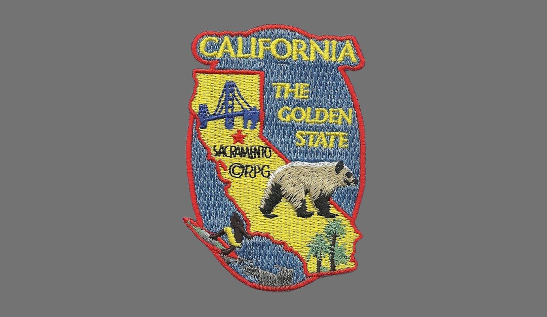 California Patch – Collage Golden Gate Bridge Sacramento Bear Palm ...
