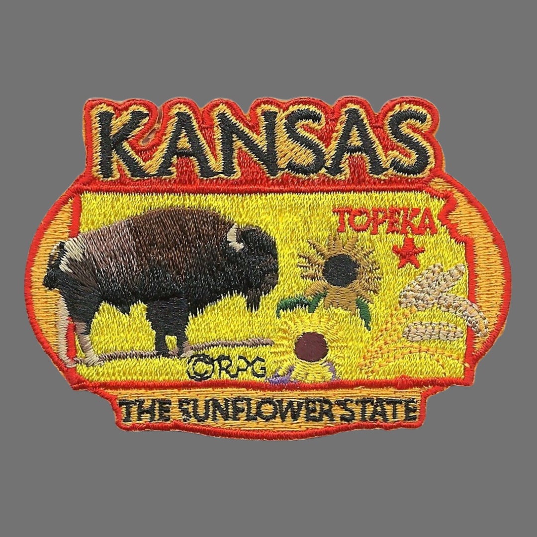 Kansas Patch – KS State Travel Patch Souvenir Embellishment or Applique ...