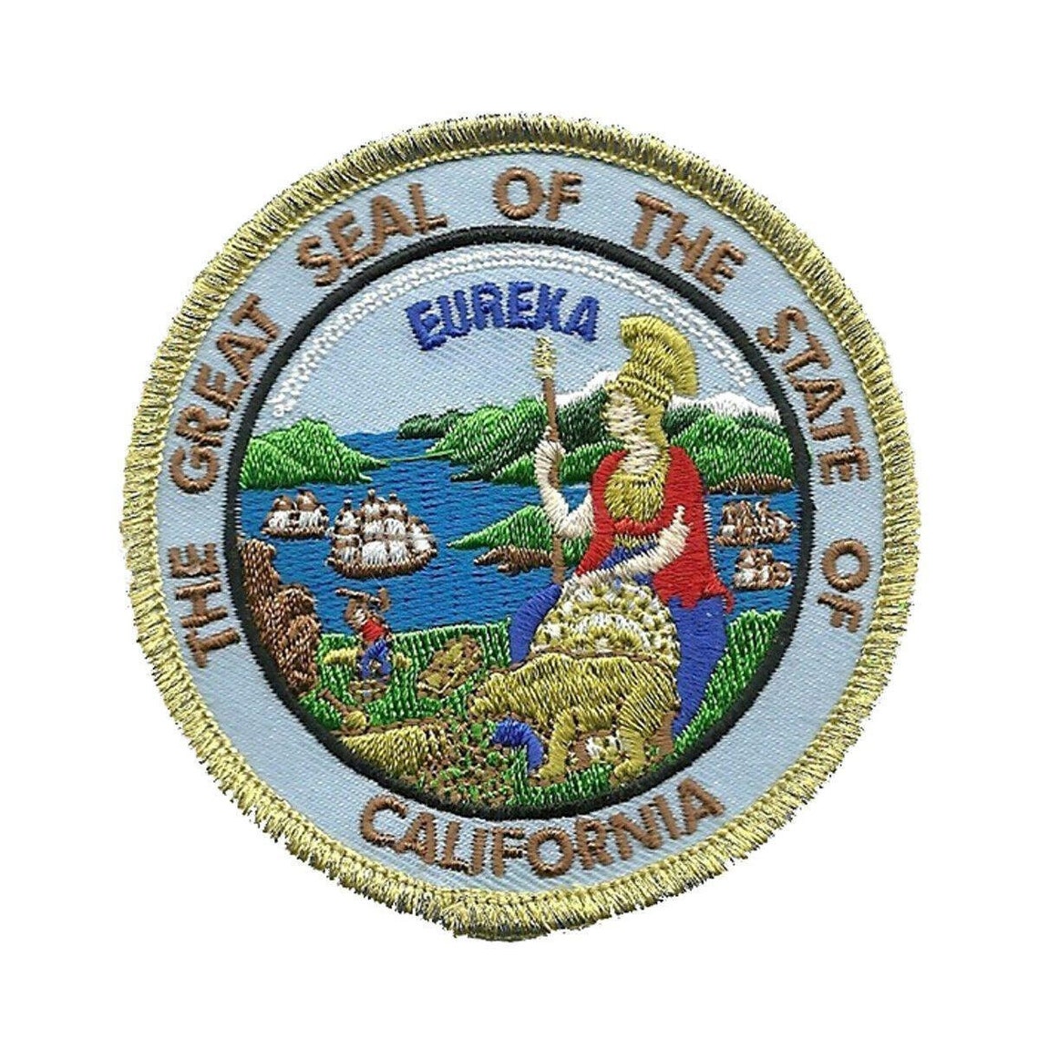 Great California State Seal Patch Seal of the State Golden Bear Eureka ...