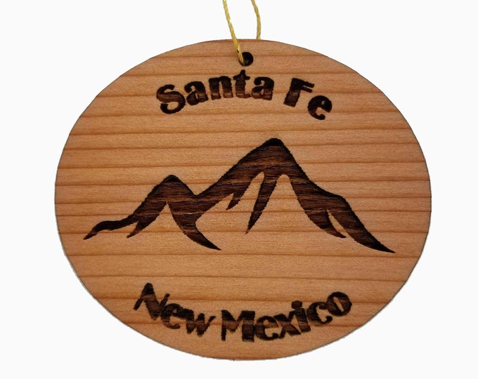 Santa Fe Ornament Handmade Wood Ornament New Mexico Souvenir NM Hiking ...