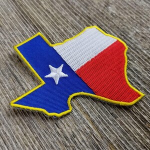 Texas Patch – TX Flag State Shape – Lonestar – Texas Souvenir – TX ...