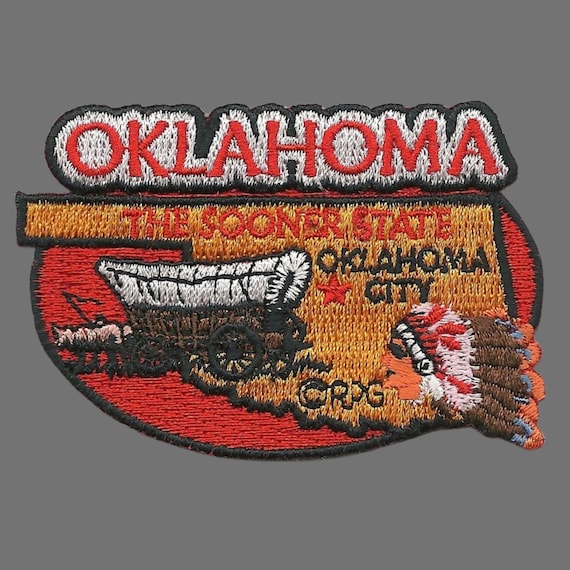 Oklahoma Patch OK State Travel Patch Souvenir Applique - Etsy