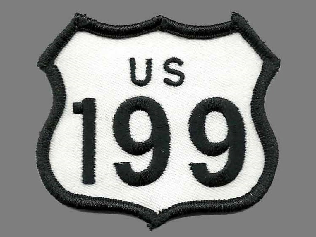 US 199 Highway Sign Patch Iron on Souvenir Road Sign California Oregon ...