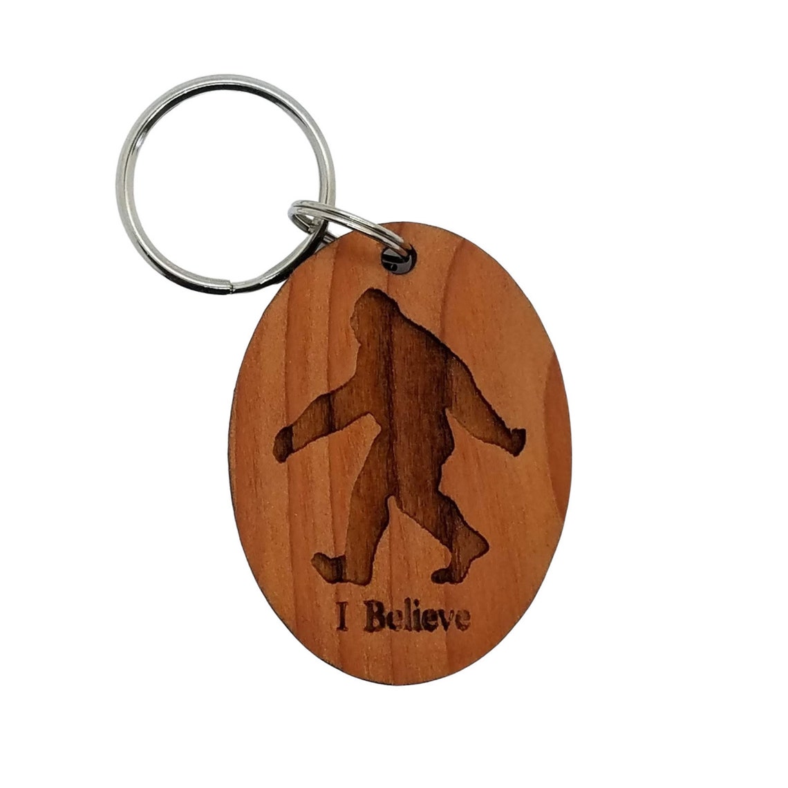Bigfoot I Believe Wood Keychain Sasquatch Redwood Souvenir | Etsy
