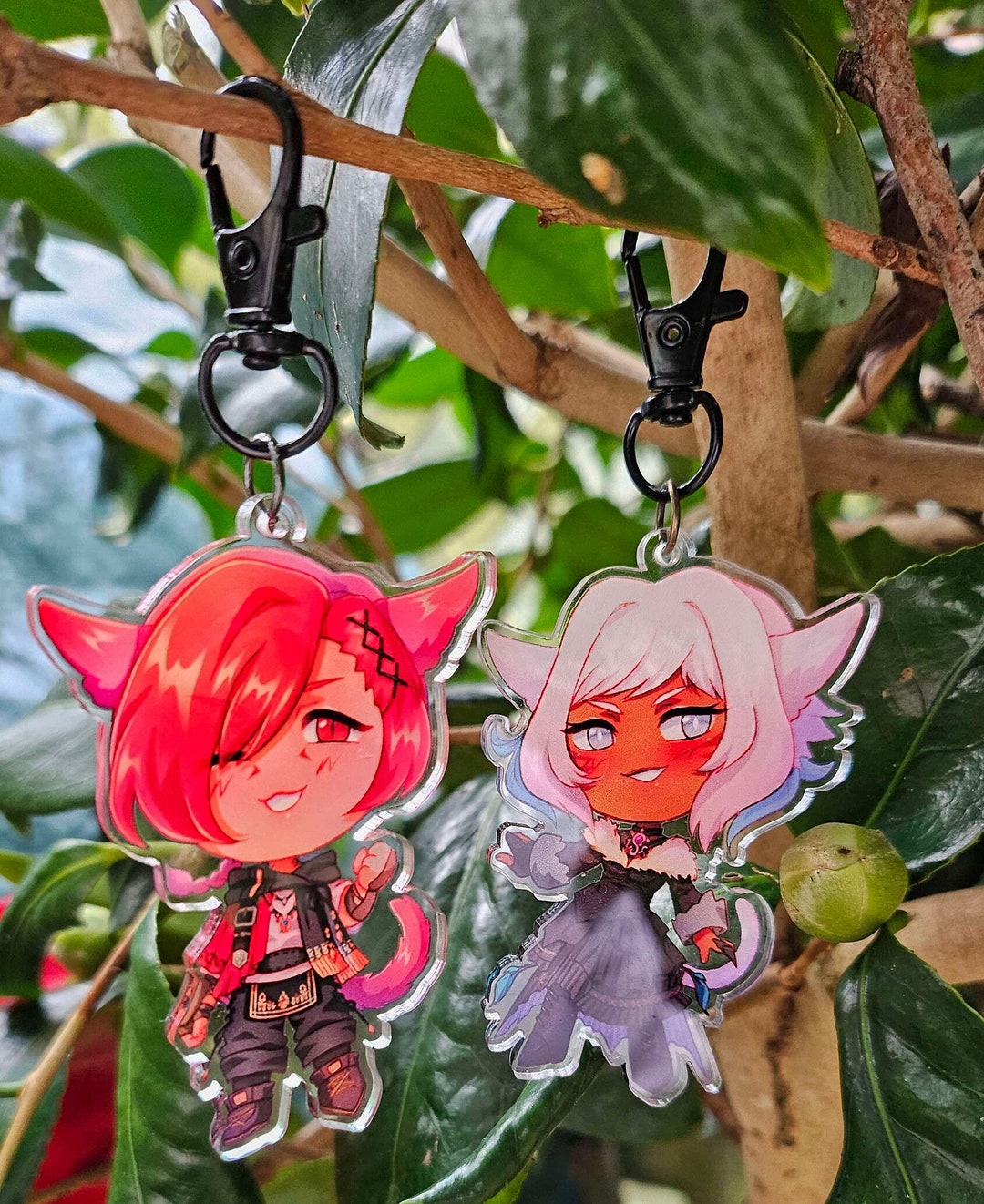FFXIV G'raha & Y'shtola Acrylic Keychain Charms - Etsy