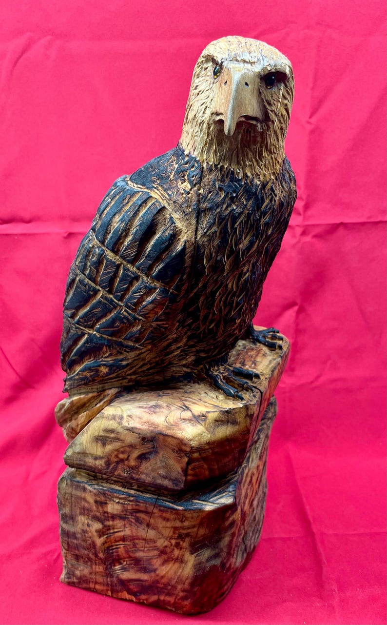 Chainsaw Carved Eagle - Etsy