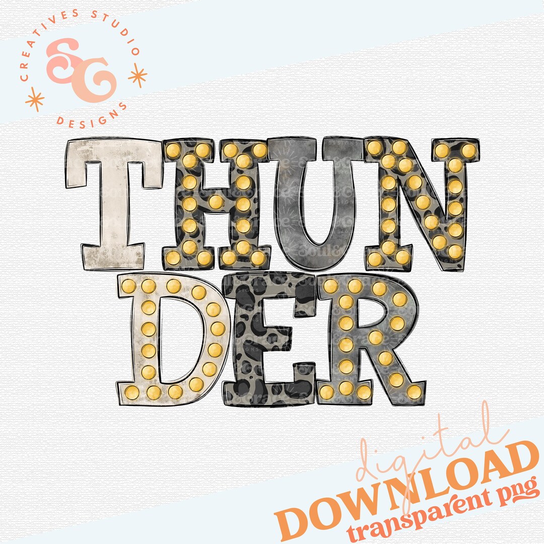 Mascot Png for School THUNDER Neutral Marquee Digital Design, Instant ...