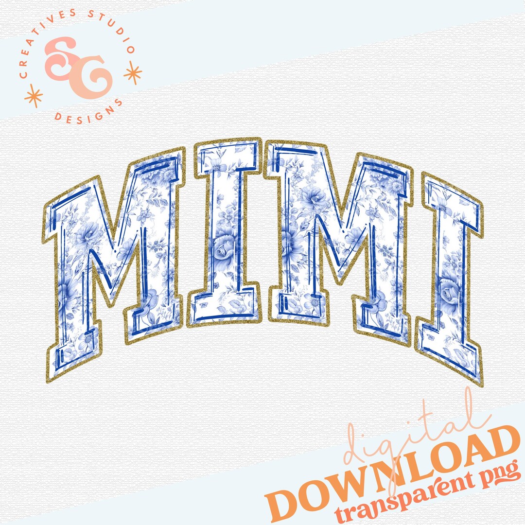 Toile Mimi Png, Chinoiserie Style, Collegiate Lettering, Gift For ...