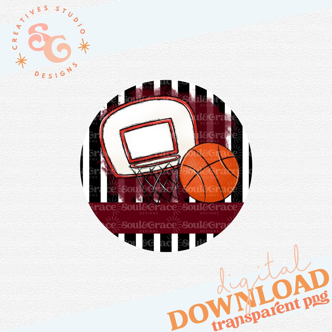 Maroon Basketball Png for Stickers, School Spirit Sublimation Designs ...
