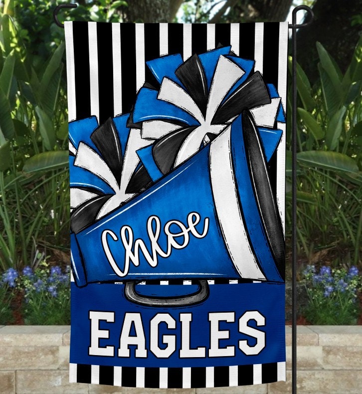 Cheer Garden Flags Blue Digital Design, INSTANT DOWNLOAD, PNG Printable ...