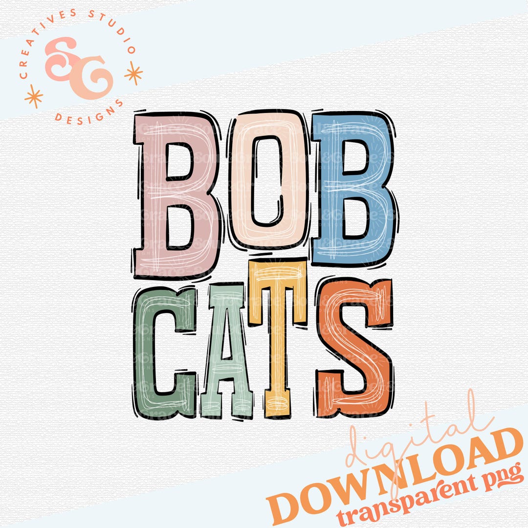 Mascot Png for School Spirit Boho Sports Bobcats Digital Design ...