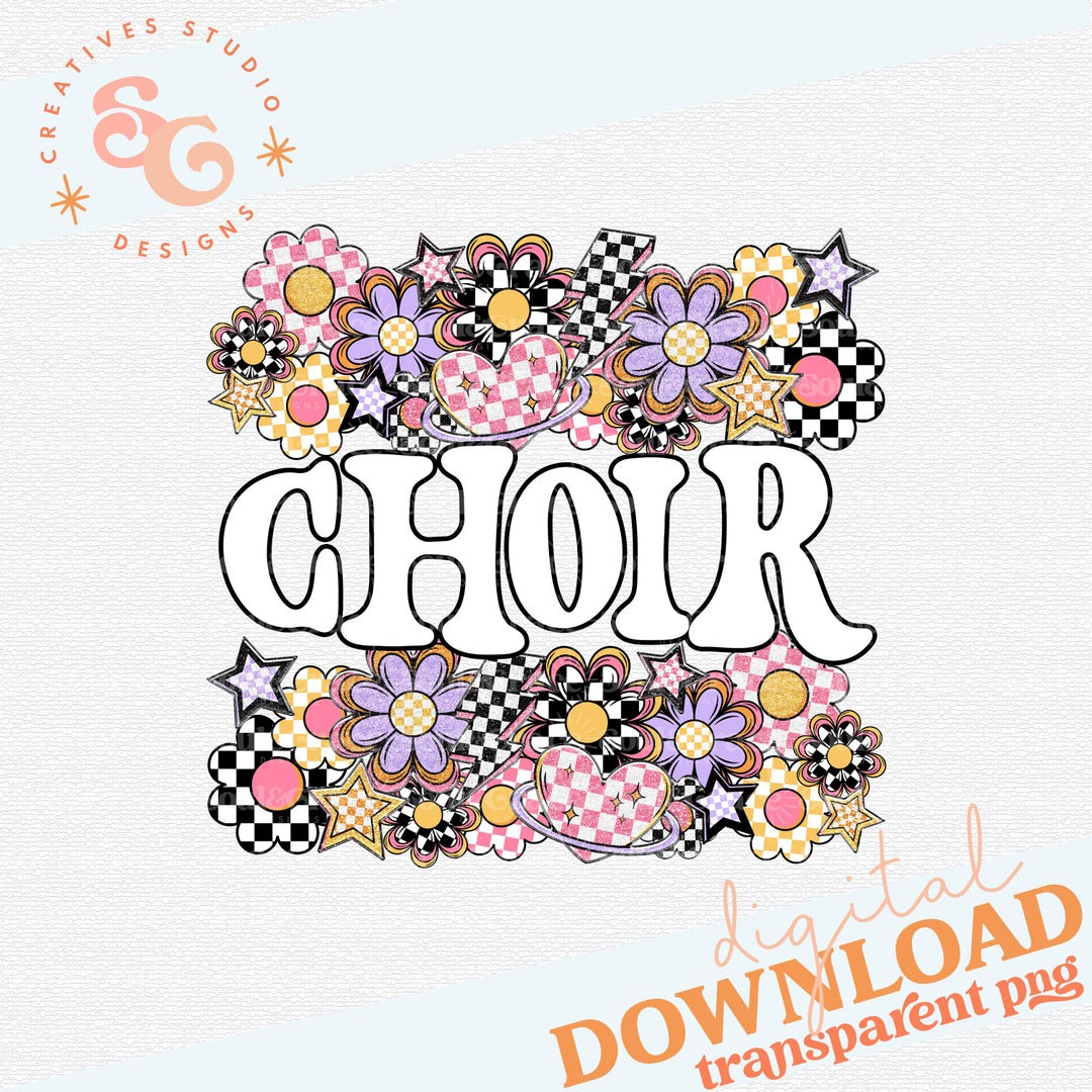 Checkered Floral Show Choir Png Files for Girls, Checkerboard Lightning ...