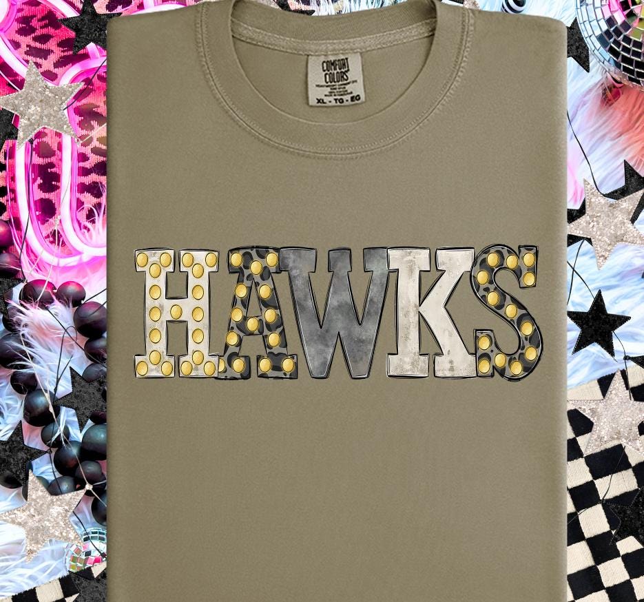 Mascot Png for School HAWKS Neutral Marquee Digital Design, Instant ...