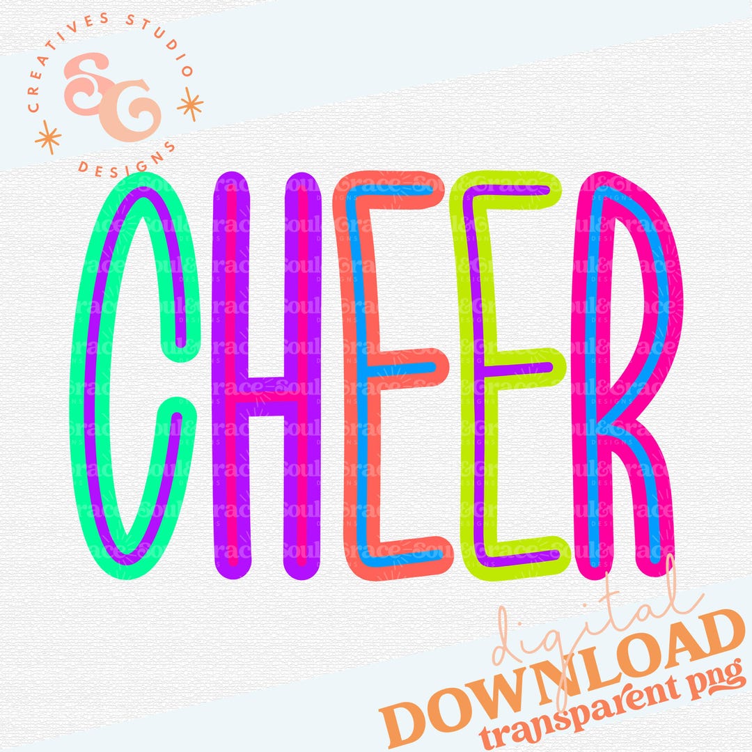 Neon Cheer Shirt Designs Png Designs for Teens INSTANT DOWNLOAD ...