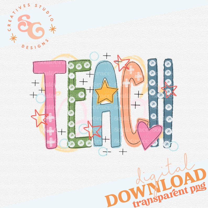 Teach Png Designs Trendy Png for Shirt INSTANT DOWNLOAD, Back to School ...
