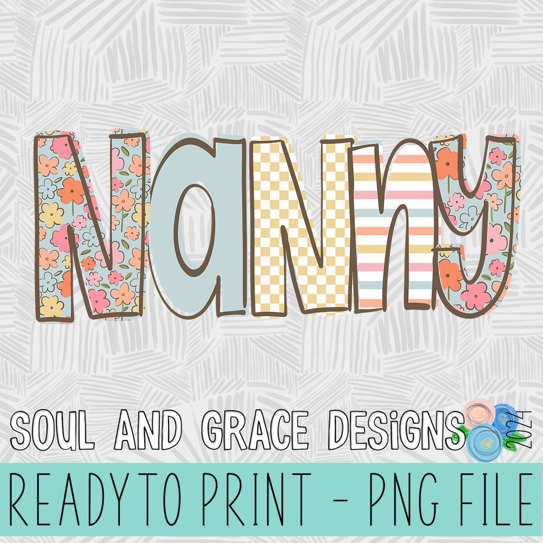 Nanny Png Clip Art for Women DIGITAL DOWNLOAD, Mothers Day Sublimation ...