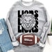 Lions Black Digital Design, School Spirit Png, Lion Pride Sports Mascot ...