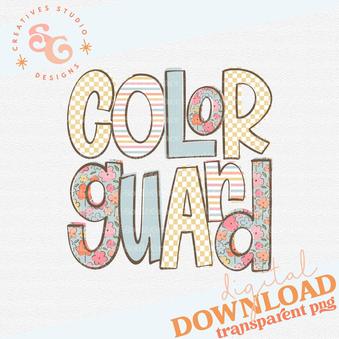 Png Color Guard Word Art, School Spirit Design, Booster Club ...