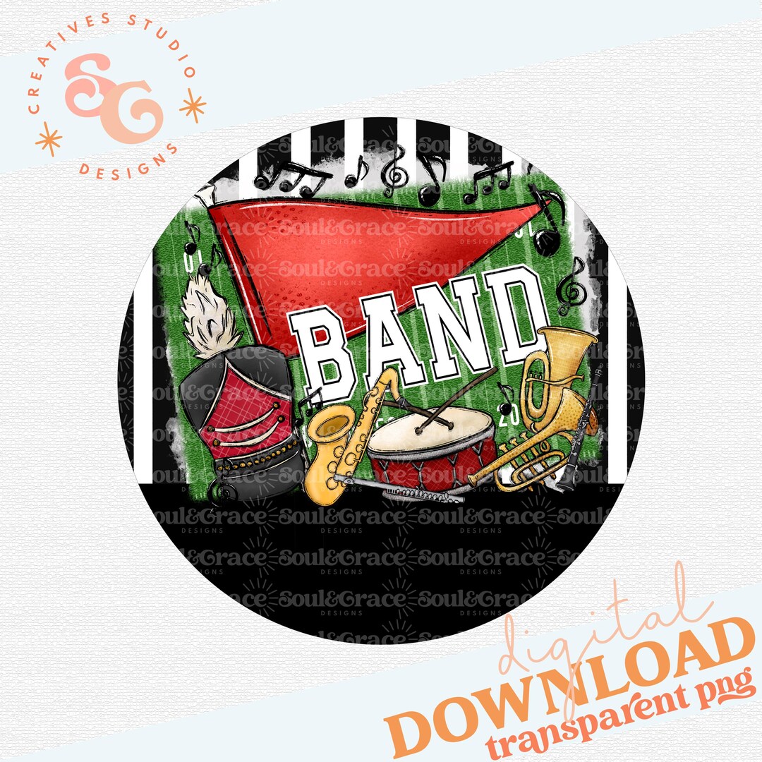 Band Tags Ornaments Red Digital Design, INSTANT DOWNLOAD, Png Printable ...