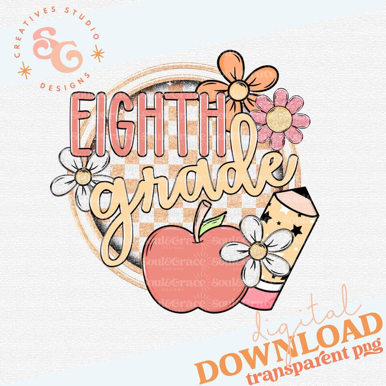 Eighth Grade Teacher Png for Women, Back to School Best Seller T Shirt ...