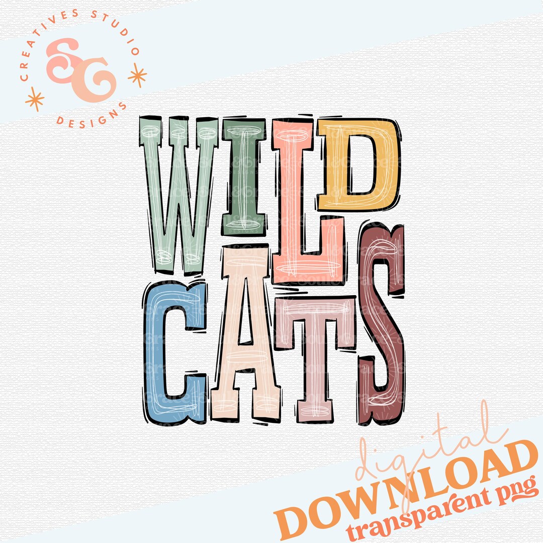 Mascot Png for School Spirit Boho Sports Wildcats Digital Design ...