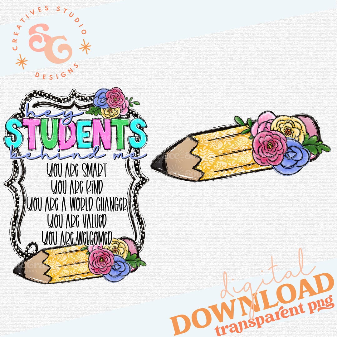 Hey Students Behind Me, Inspirational Shirt Back, Digital Design ...