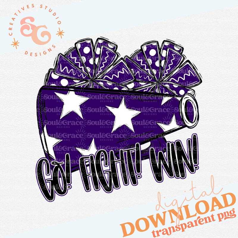 Go Fight Win Cheer Signs - Etsy