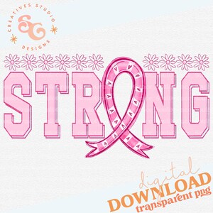 Pink Awareness Ribbon Strong, Breast Cancer Awareness, Pink Out Team ...