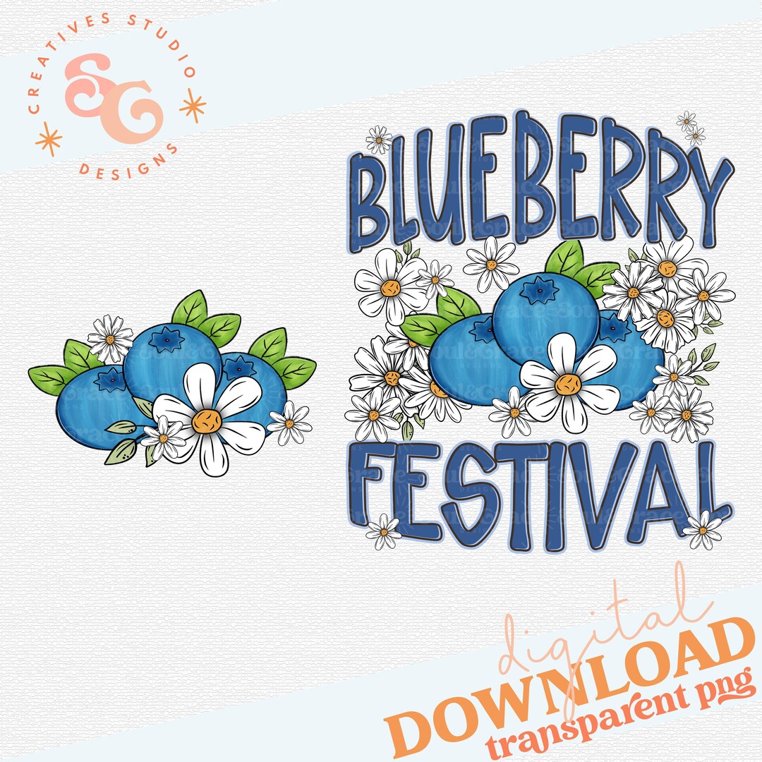 Blueberry Festival Png for Summer, Blueberry Shirt Designs for Front ...