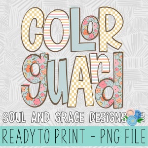 Png Color Guard Word Art School Spirit Design Booster Club Sublimation ...