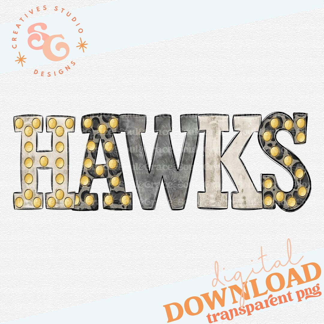 Mascot Png for School HAWKS Neutral Marquee Digital Design, Instant ...