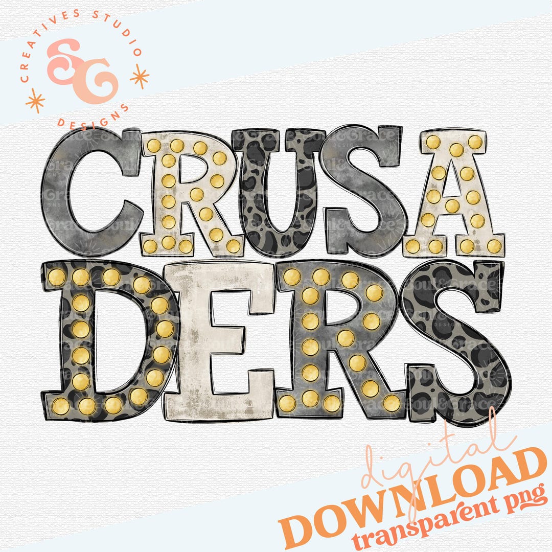 Mascot Png for School CRUSADERS Neutral Marquee Digital Design, Instant ...