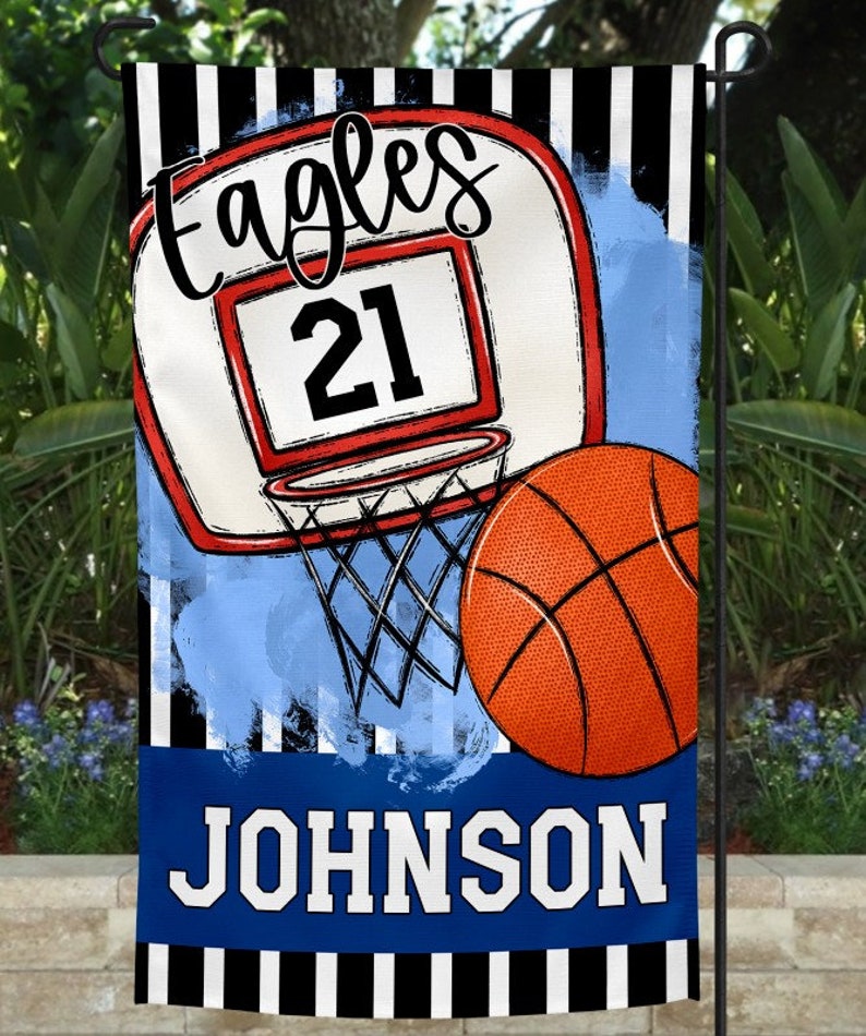 Basketball Flag Blue Digital Design, INSTANT DOWNLOAD, PNG Printable ...